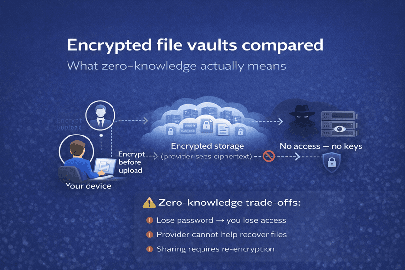 Encrypted file vaults compared (2026): seven zero-knowledge options ...